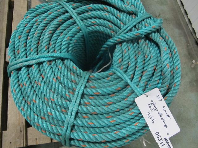 1 rol touw Ø22,0mm 4 strengen met lood ±400mtr - Memax, Online veiling ...