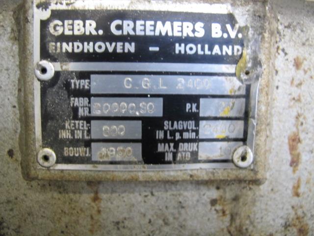 Creemers 800 liter werkplaatscompressor (15 Kw / 10 Bar) 380 Volt ...