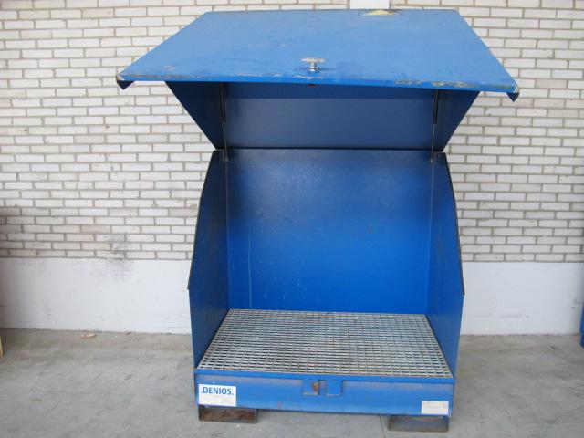 Milieucontainer met lekbak, afsluitbaar, transporteerbaar - Memax ...