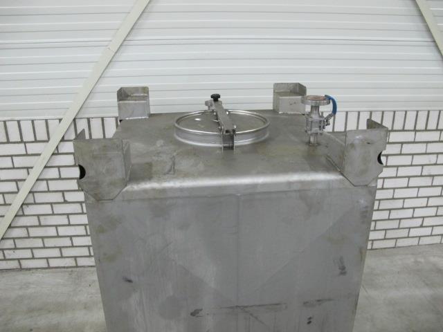 Packo 1000 ltrs RVS 304 opslag tank, 1995, afm. ca. 1000x1000x1480 ...