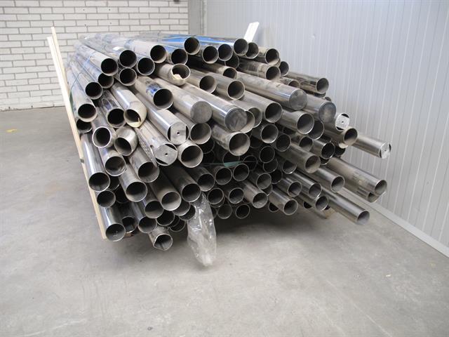 RVS buizen Ø60mm 558kg - Memax, Online veiling van metaal, machines en ...