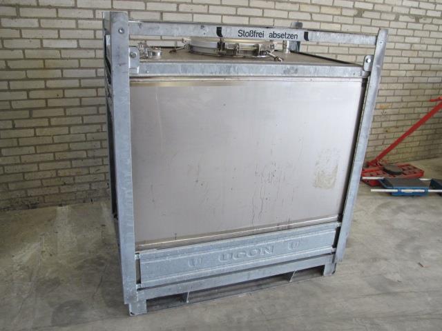 Ucon 800 ltrs roestvaststalenstapelbere opslagcontainer (1.4301 / 304 ...