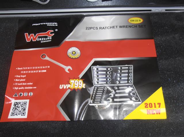 Wurzburg steek-ratel set, 22 delig, in luxe koffer, NIEUW - Memax ...